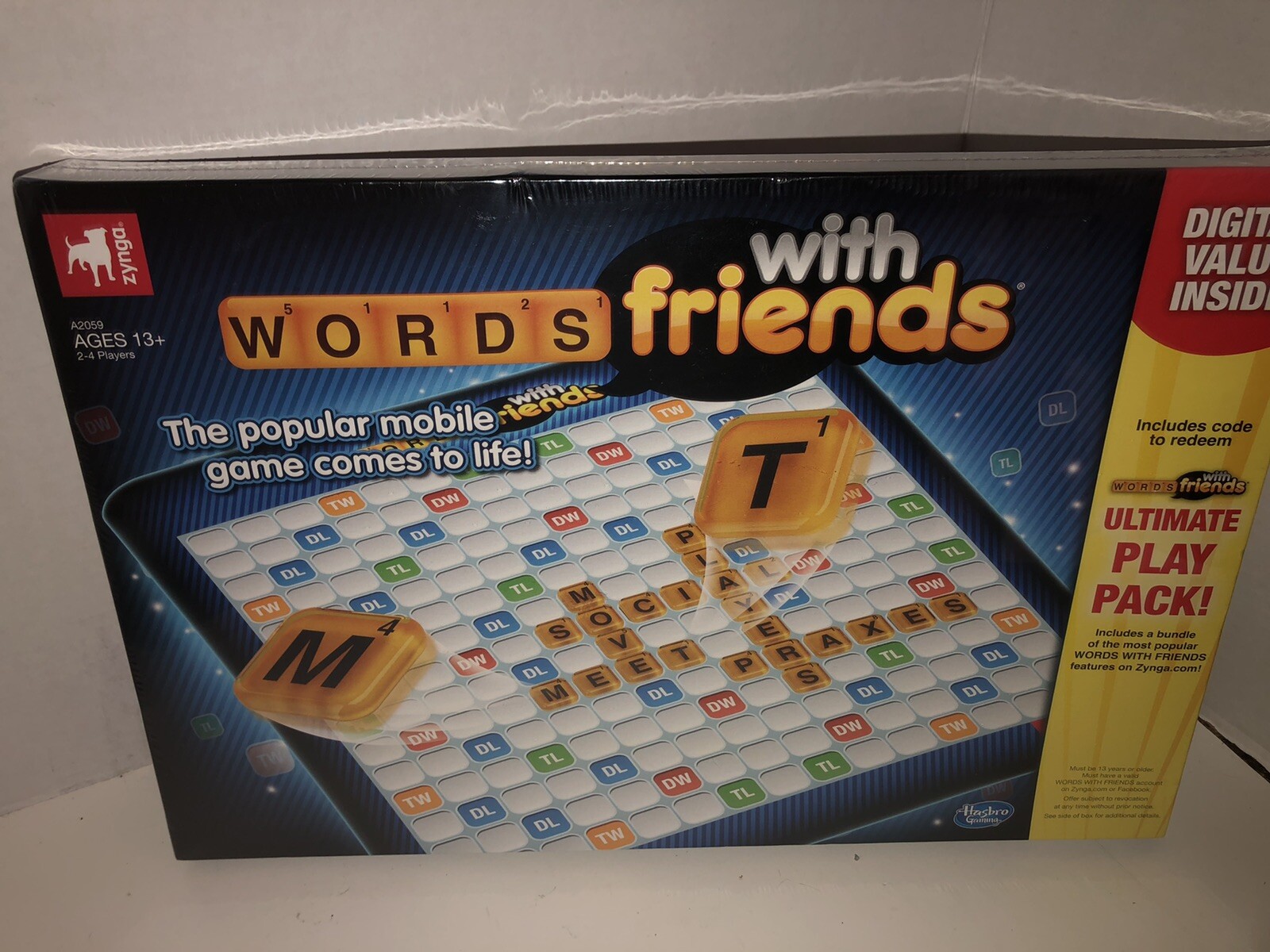 Words with Friends Board Game by Hasbro & Zynga NEW Sealed w/ Free ...