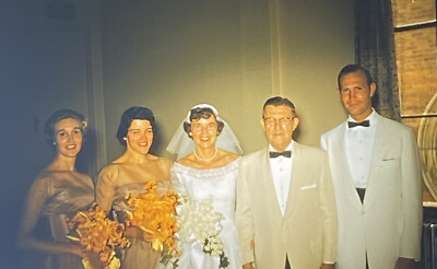 Vintage Photo Slide 1959 Wedding Bride Groom Bridesmaids Posed | eBay