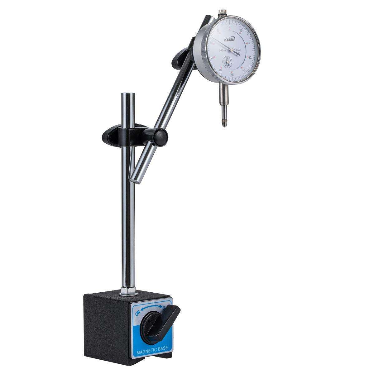Dial Indicator Test DTI Gauge 0-10mm Double Pole Magnetic Base 40111963 ...