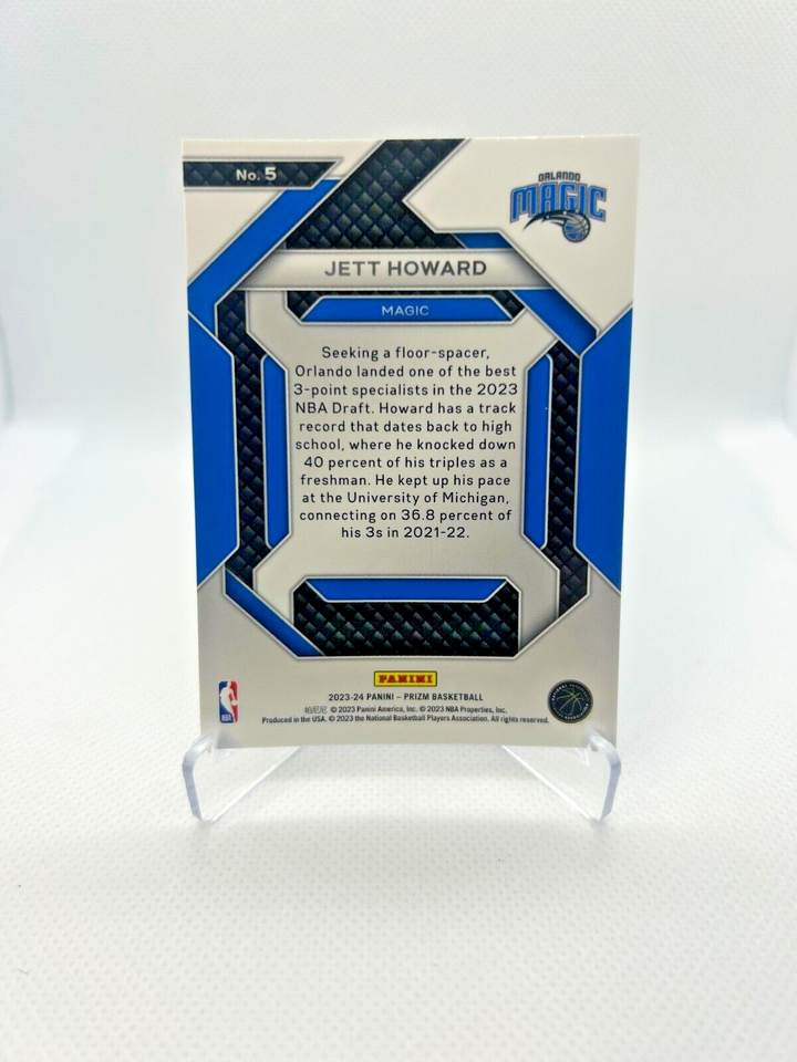 Jett Howard RC - 2023-24 Panini Prizm Emergent #5 - Orlando Magic | eBay