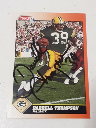 Darrell Thompson Green Bay Packers 1991 Score Autograph Card #454 READ ...