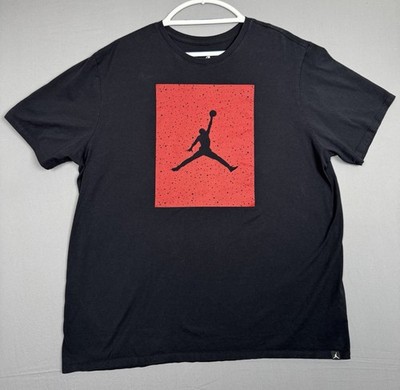 Nike Air Jordan Jumpman Box Logo Shirt Mens XXL 2XL Short Sleeve Red ...