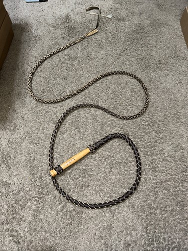 RARE Vintage Cowboy Leather Weaved Bull Whip! HIGH QUALITY! | eBay