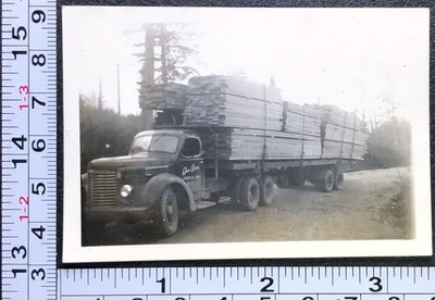 Ron Burr Coquille Oregon Logging Advertising Trucks Vintage BW Photo ...