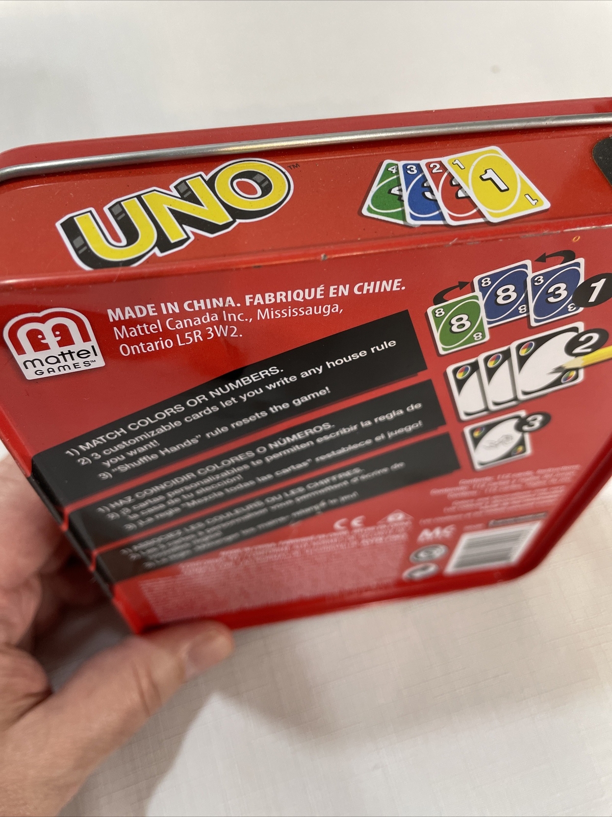 Mattel Games UNO: Classic (Tin Box) with Customizable Wild Cards ...