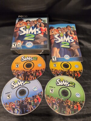 The Sims 2 PC CD-Rom 2004 Windows Simulation Game 4 Disc Set In Case ...