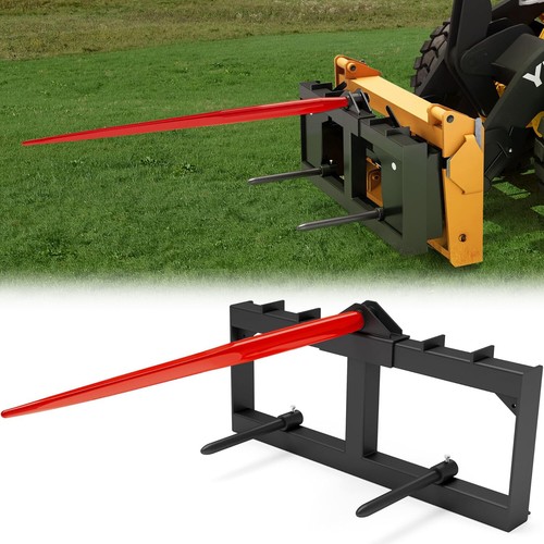 Hay Bale Spear Skid Steer Tractor Loader Quick Tach Attachment Moving ...
