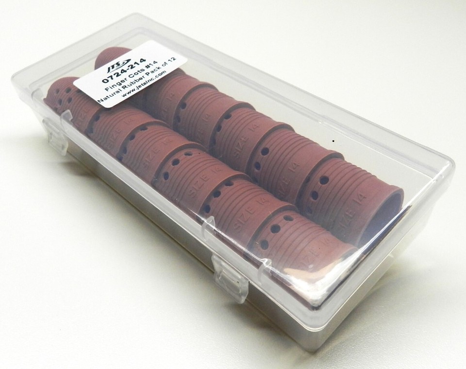 Finger Tip Cots #14 Natural Rubber Fingers Tips Protection Large Finger ...