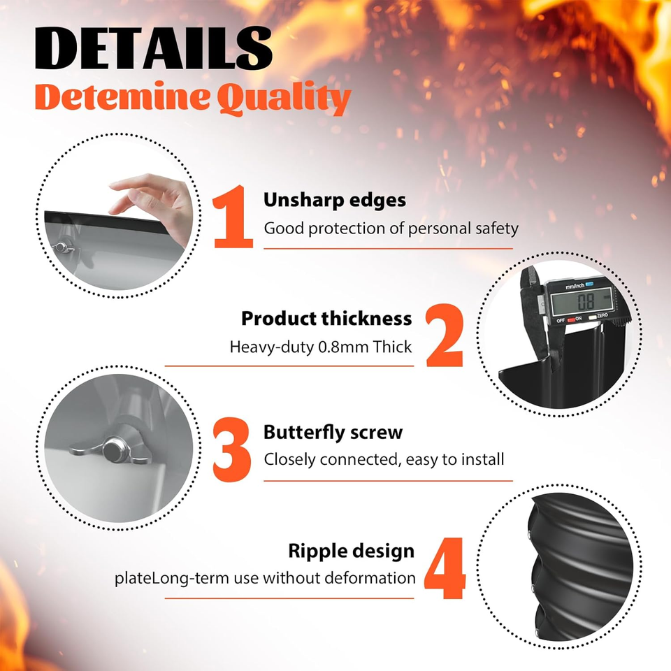 36 Inch round Galvanized Fire Pit Ring/Fire Ring - Foldable and Perfect ...