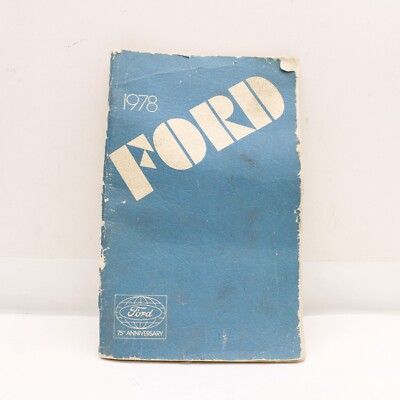 1978 Ford Owners Manual User Guide Operator Booklet | eBay