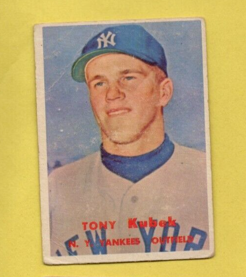 1957 Topps Tony Kubek ROOKIE #312 New York Yankees GOOD FREE SHIPPING ...