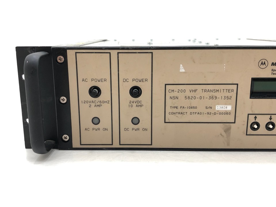 Motorola CM-200 VHF Radio Transmitter Base Station for Aviation General ...