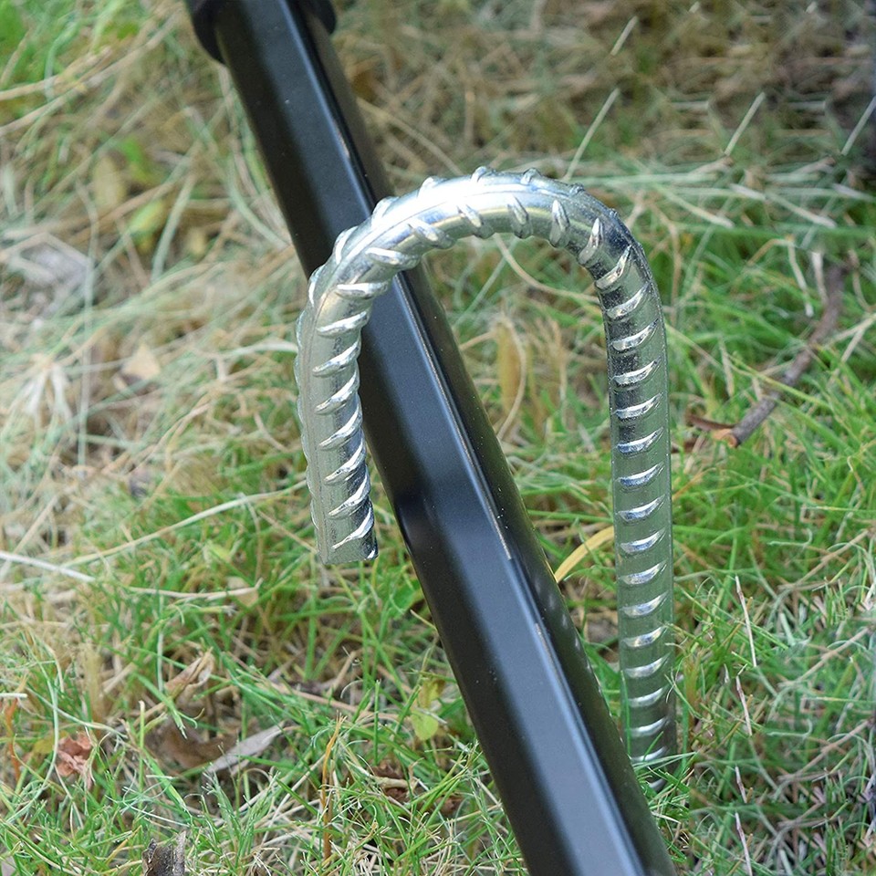 Heavy Duty Tent Pegs Barker Galvanised Steel Marquee Trampoline J pegs ...
