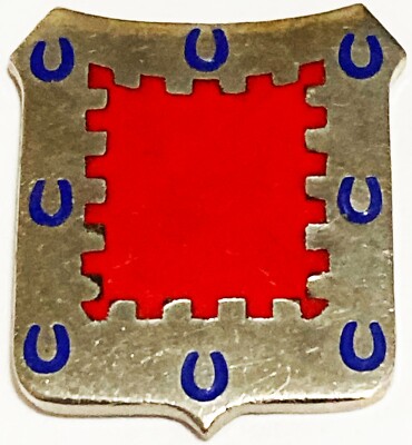 US Army Crest DI / DUI Pin: 8th Engineer Battalion Blue Horseshoes | eBay