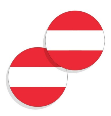 Austria Flag Stickers Flag Decals Vinyl Indoor Outdoor Stickers Round 4 ...