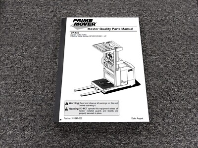 BT Prime Mover OPX30 Order Picker Master Quality Parts Catalog Manual 2004 | eBay