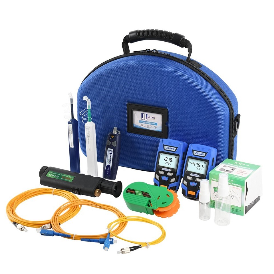 High End FTTH Optical Fiber Test Tool Kit Include OPM, OLS,VFL,Fiber ...
