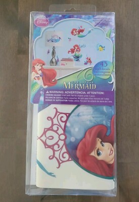 LITTLE MERMAID Wall Stickers 43 decal Disney Home Decor Flounder ...