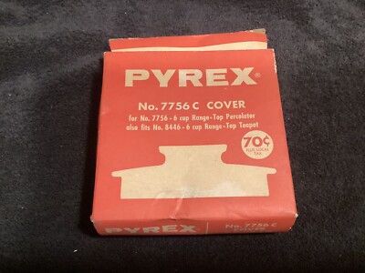 Pyrex No. 7756c Cover For Range Top Percolator Or Teapot | eBay