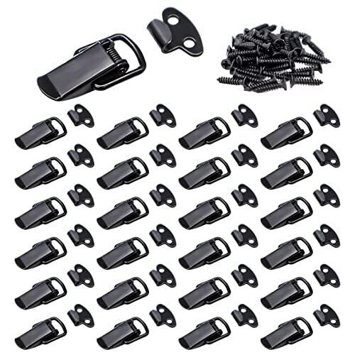 24 Pack Spring Loaded Buckle Latch Toggle Hasp Lock for Wooden Case ...