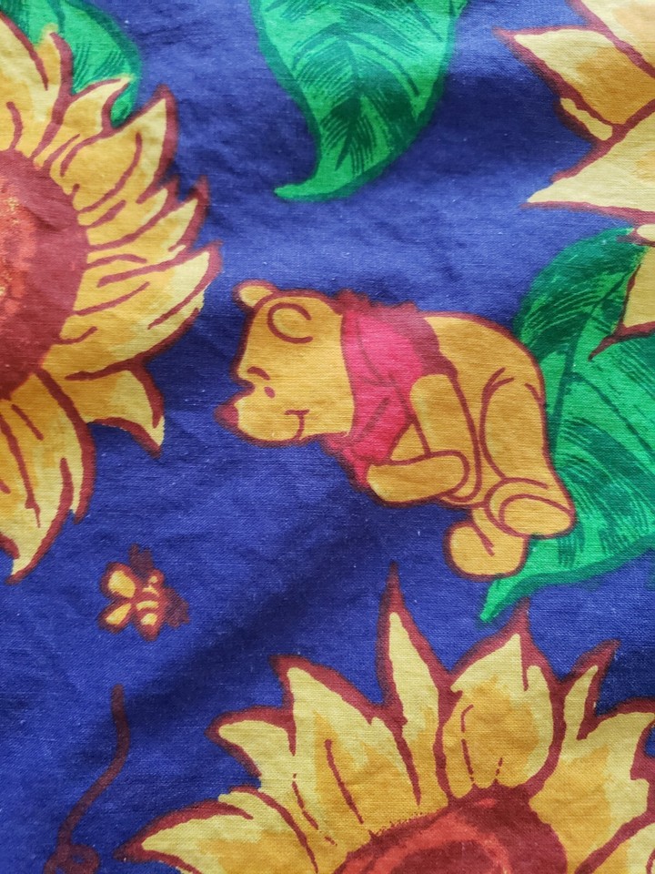Vintage Disney Winnie the Pooh Piglet Tigger Sunflower Blue Pillow Case ...