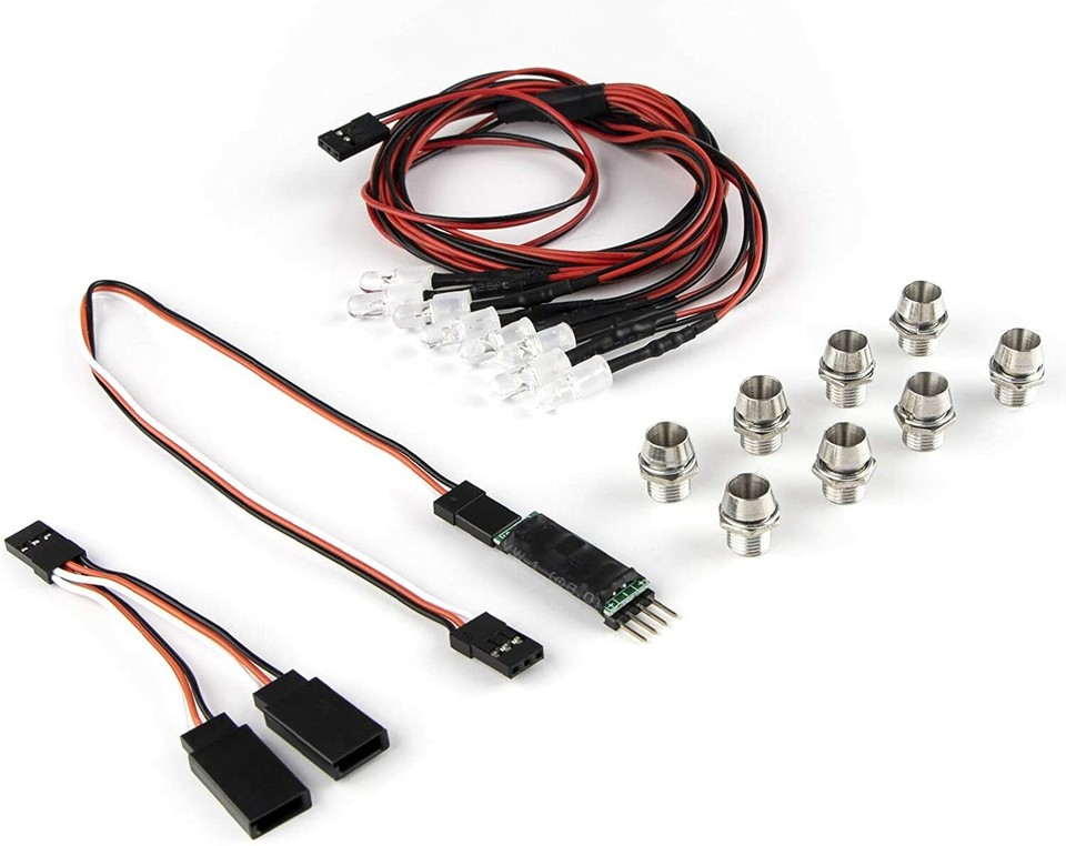 8pcs RC LED Light Headlights Taillight for 1/10 Scale RC Car Truck Tank ...