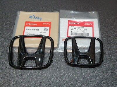 1 PAIR H FE BLACK GLOSSY LOGO EMBLEM BADGE FOR REAR HONDA CIVIC FE 2021 ...