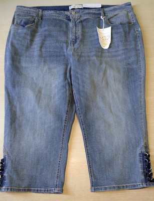 Cato Curvy Denim Jean Capris Women's 24W New with Tags | eBay