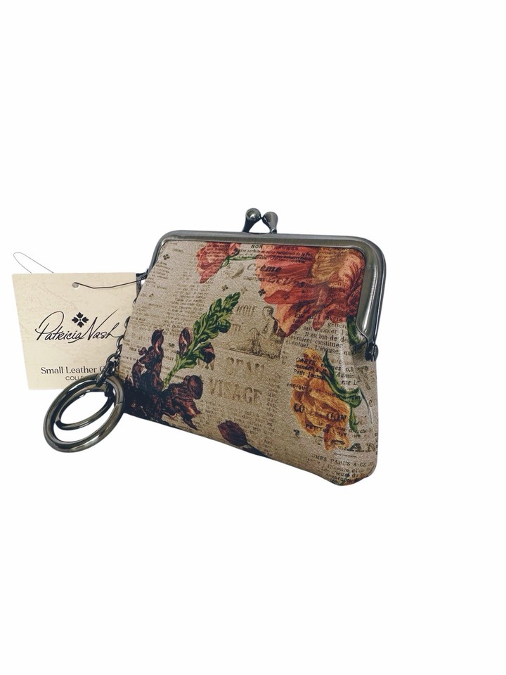 NWT Patricia Nash Borse Leather Coin Purse Parisia | Bag Ring Key (MSRP ...