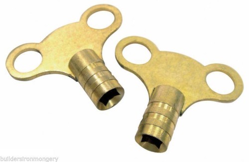 2 x Solid Brass central heating radiator air vent key | eBay