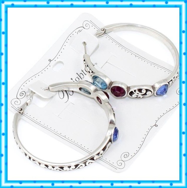Brighton Elora Gems Vitrail Hoop Earrings for sale online | eBay
