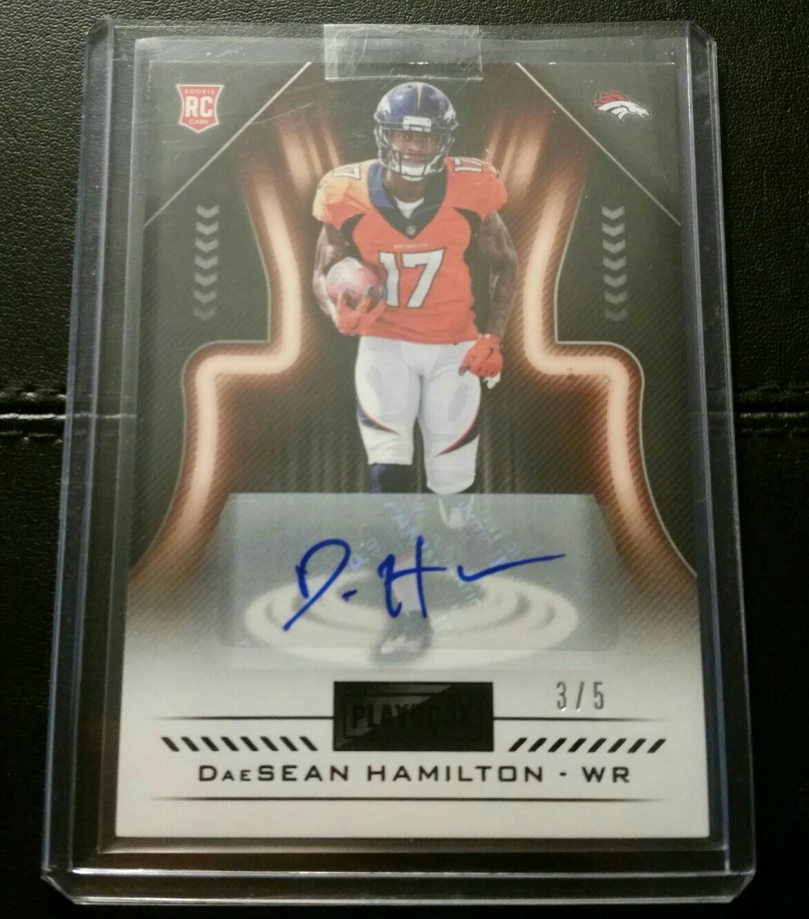 #3/5 DaeSean Hamilton Rookie Patch Auto 2018 Panini Playbook Broncos ...