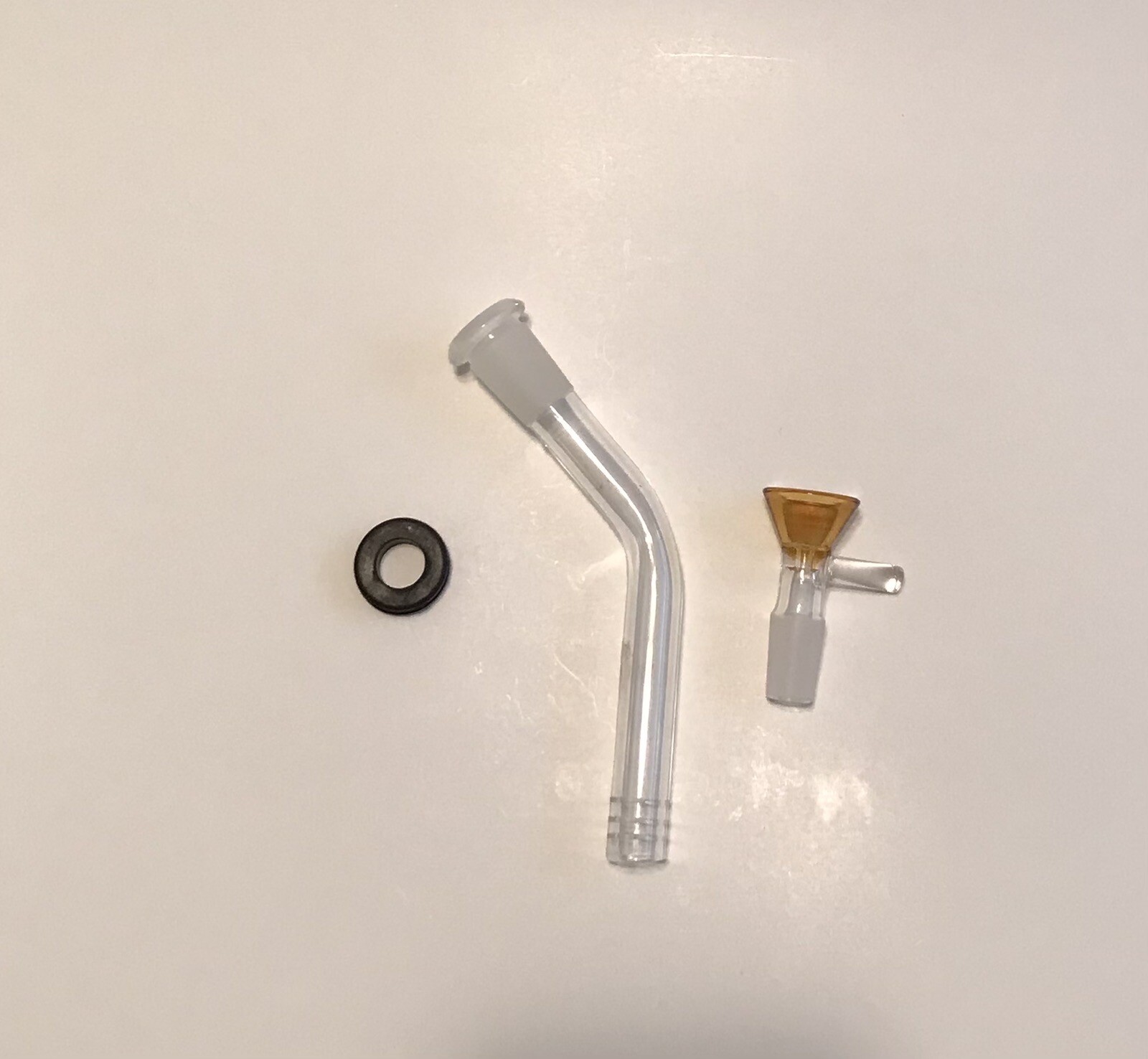 Curved Glass 45 Degree Bent 14mm 5” Inch Downstem Bowl Grommet Bong ...