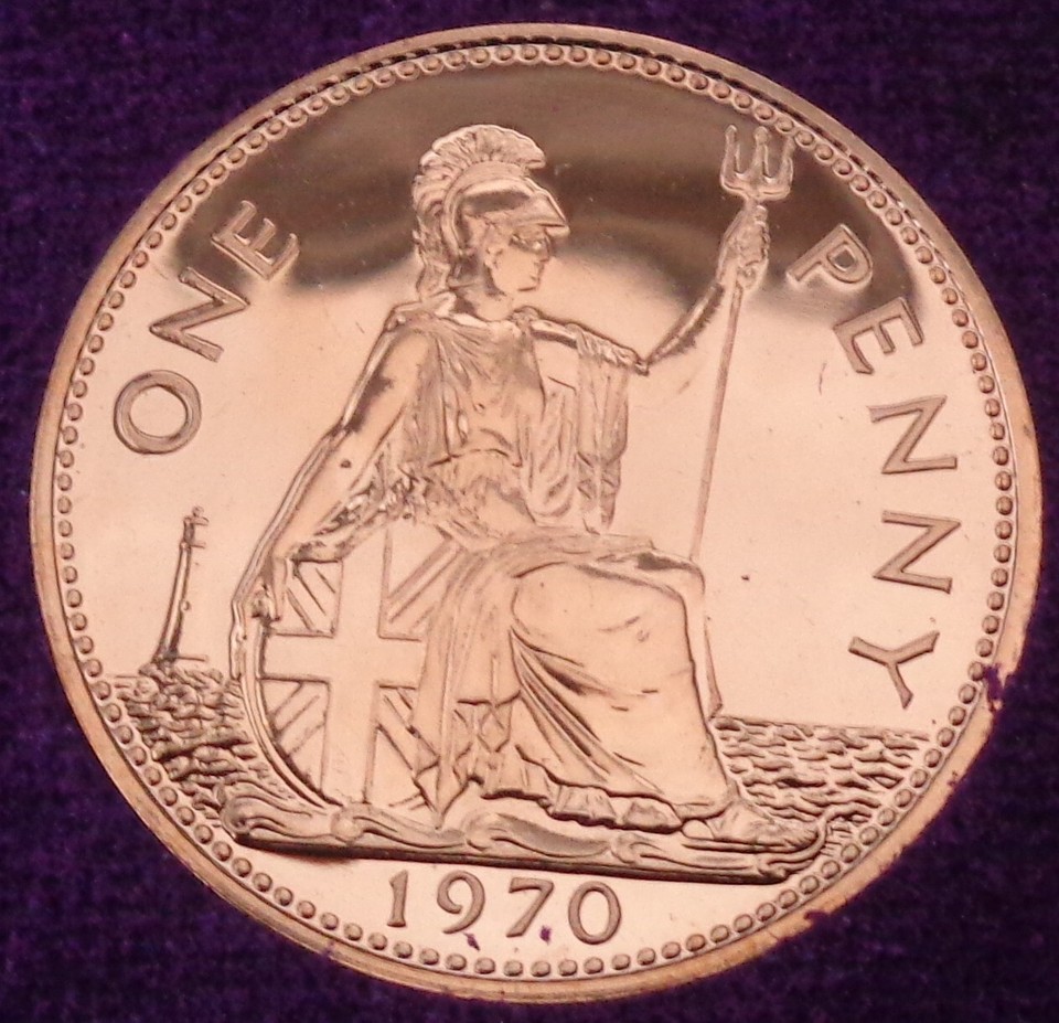 1970 UK PROOF Coins - Last Pre-Decimal Halfpenny to Half Crown - Choose ...