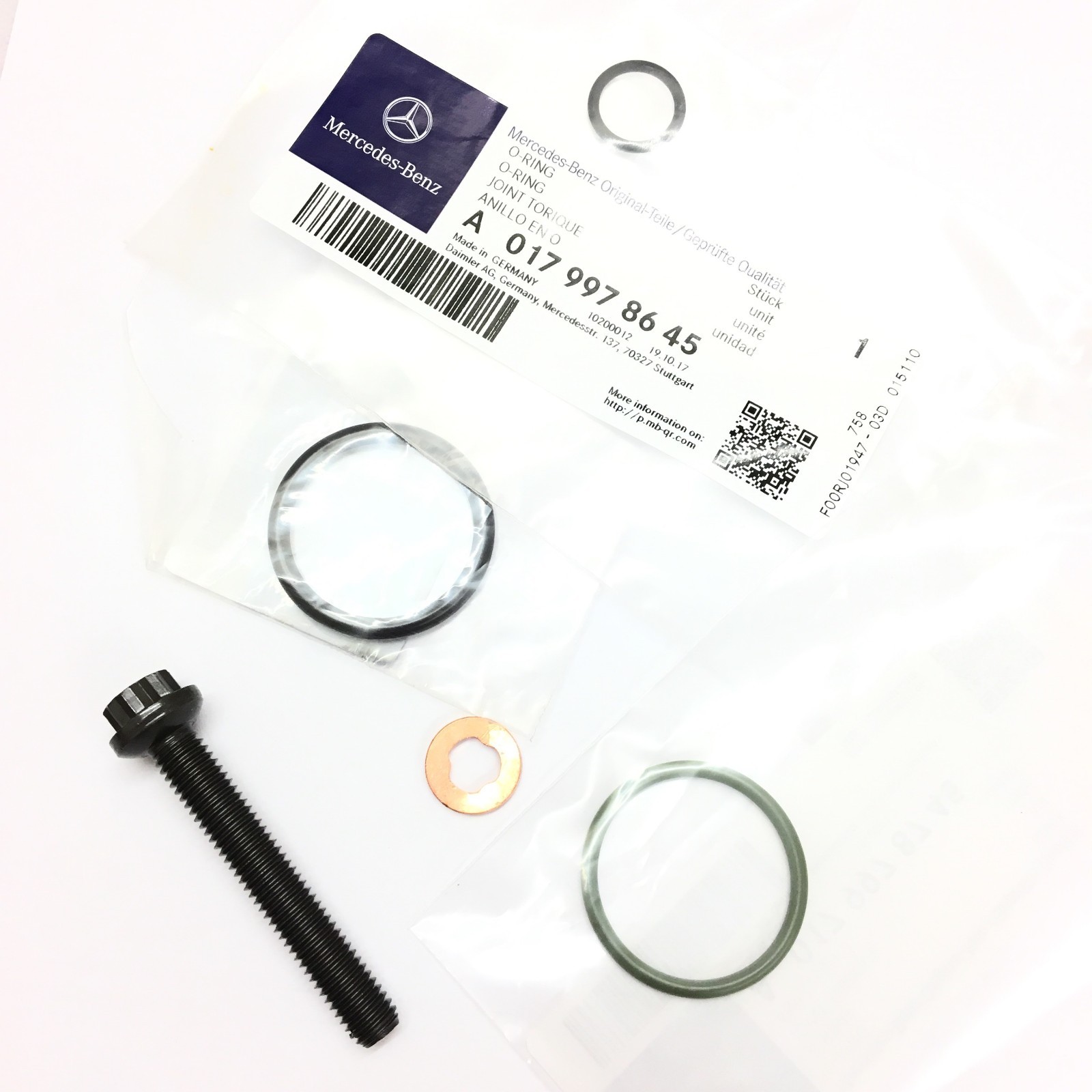 Genuine MERCEDES BENZ TS Injector Common Rail O-ring Set A4600700887 ...