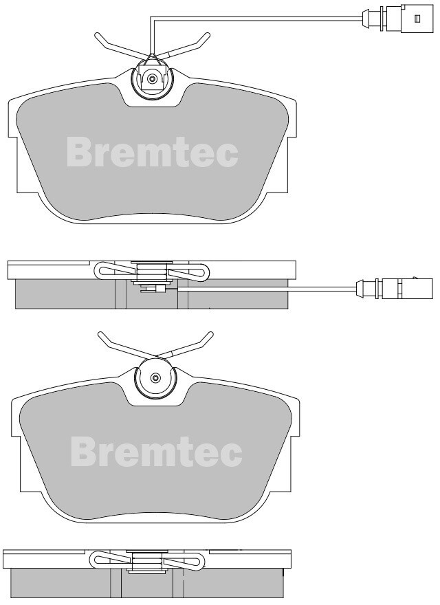 Bremtec Rear Euroline Ece R90 Approved Ceramic Brake Pads BT1692ELC ...