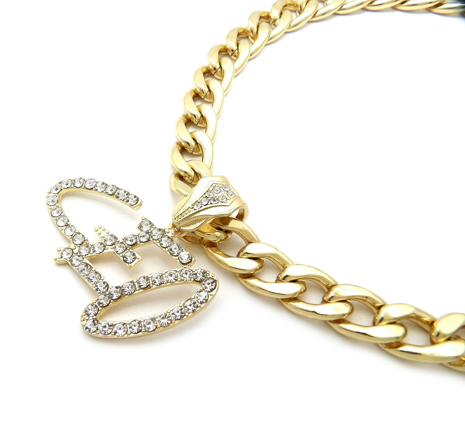 ICED HIP HOP CEO PENDANT & 11mm 18" 20" CUBAN CHOKER CHAIN BLING ...