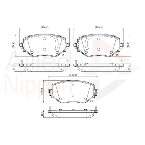 Brake Pads Set For Renault Clio MK5 1.5 Blue dCi 115 Front 410608885R ...
