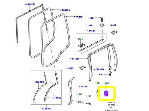 GENUINE LAND ROVER REAR DOOR GROMMET SET OF 2 RANGE ROVER 2003-2009 ...