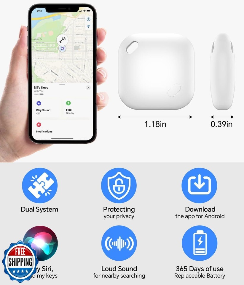 Air Tracker Tag, IP67 Waterproof Bluetooth Tracker, Keychain Find | eBay