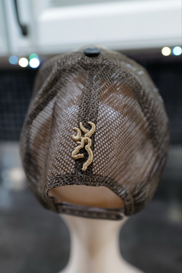 Browning Camo Mesh Trucker Hat Since 1878 Logo Patch Adjustable Hunting ...