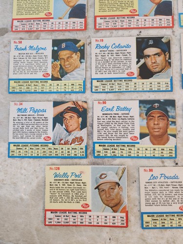 1962 Post Cereal Baseball Lot Of 11 Cards Mazeroski Mid Grade | eBay