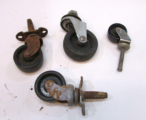 Five Different Primitive Old Working Furniture Casters Vintage 1930s to ...