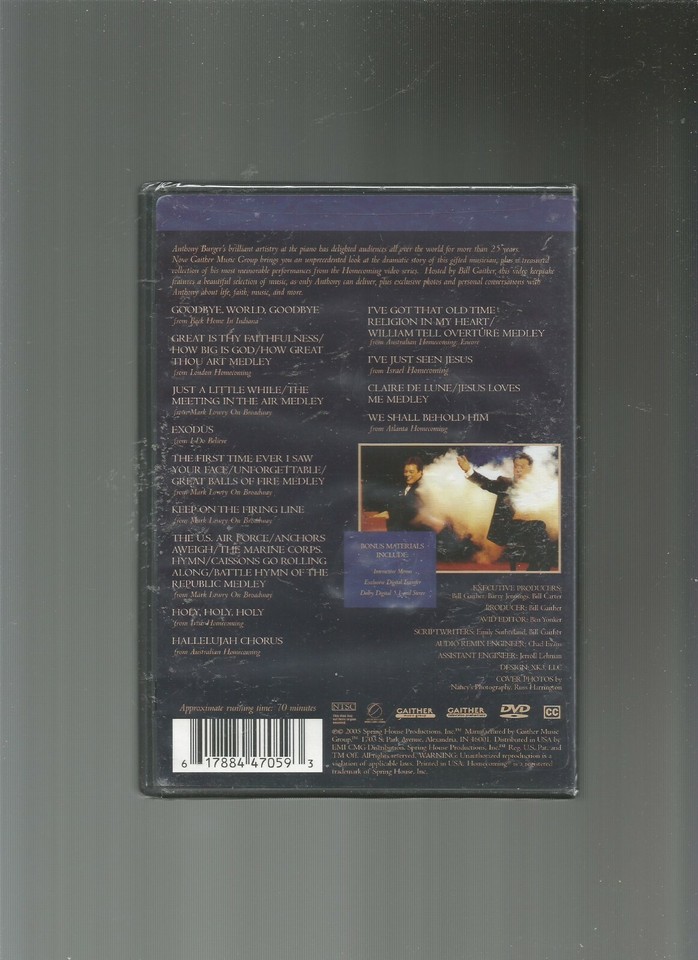 Best of Anthony Burger - Gaither Gospel Series [NEW], DVD 617884470593 ...
