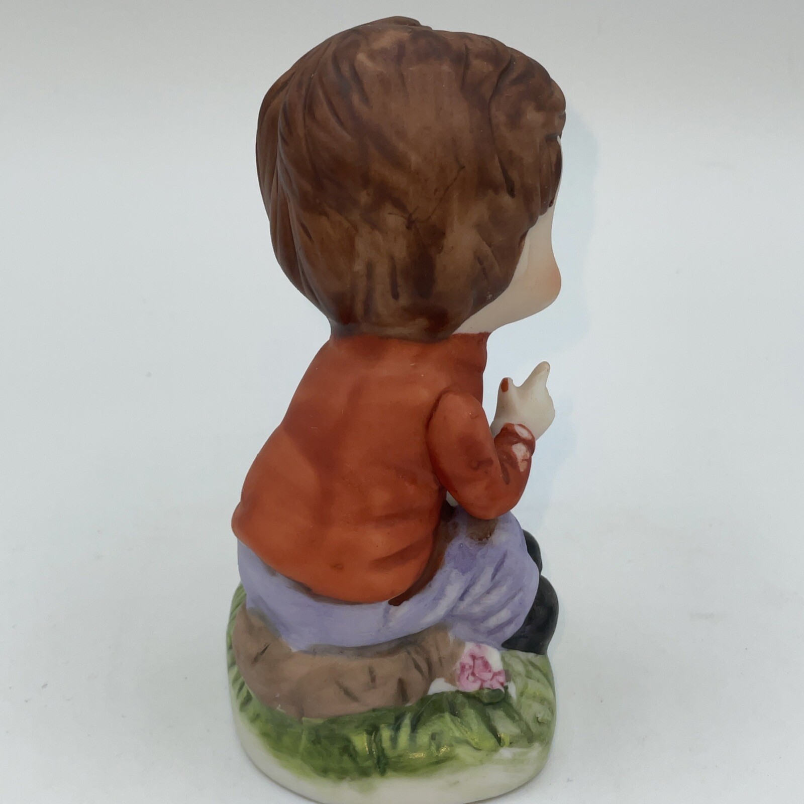 Vintage Cute Little Boy With Frog Figurine 3 3/4” Tall. | eBay