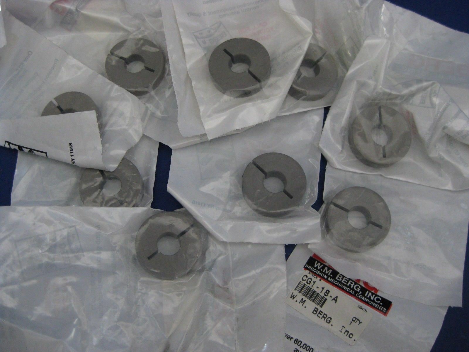 W.M. BERG CG1-18-A Split Hub Clamp, Aluminum, 0.437 Bore, Lot of 5 NEW ...