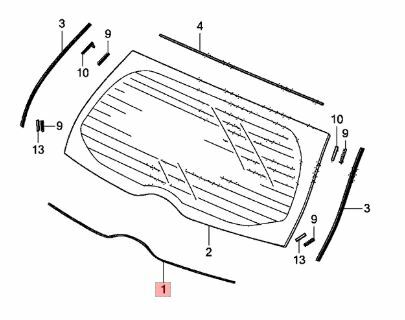 HONDA OEM 15-16 Fit Liftgate Tailgate-Glass Molding 73127TY0000 | eBay