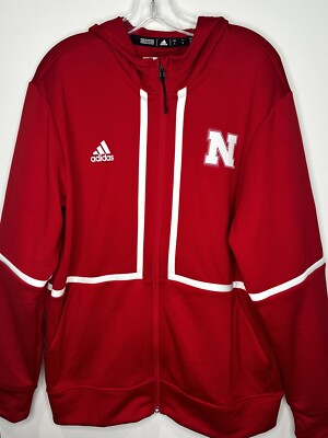 Nebraska Huskers Adidas Aeroready Jacket Team Issued NWOT Size Large ...
