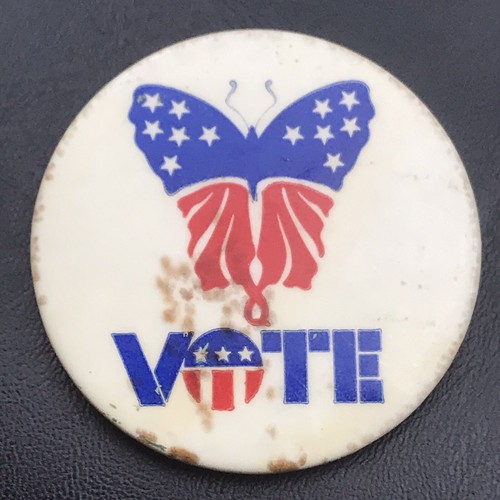 Vote Patriotic Butterfly Vintage Pin Button Pinback Hippie | eBay