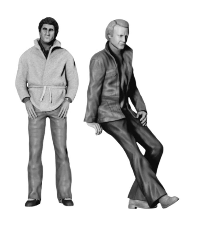 1/18 (Other Sizes Available) Detectives Starskey & Hutch x2 Figures ...